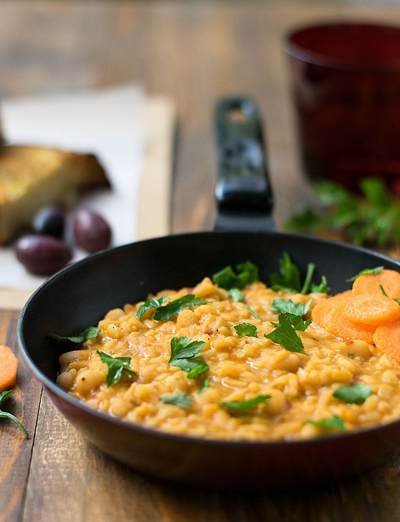 Traditional white bean risotto