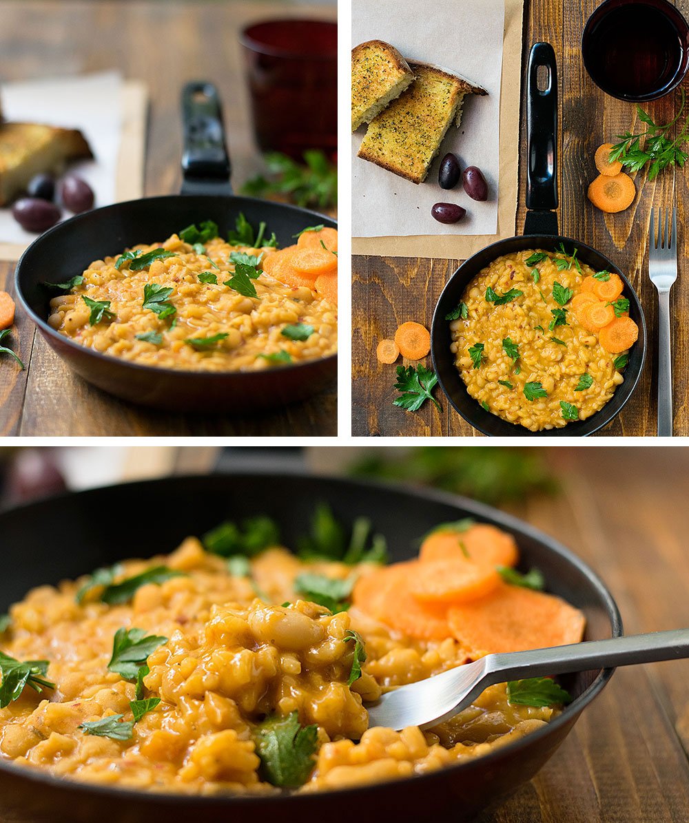 Traditional white bean risotto