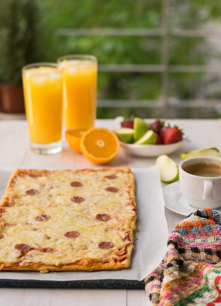 Sheet Pan Crescent Roll Pizza Recipe for Breakfast