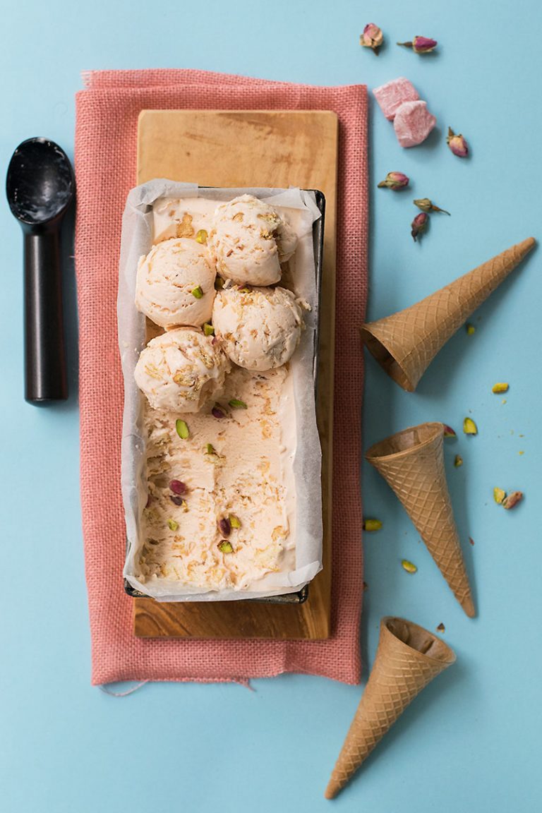 Turkish delight no-churn ice cream