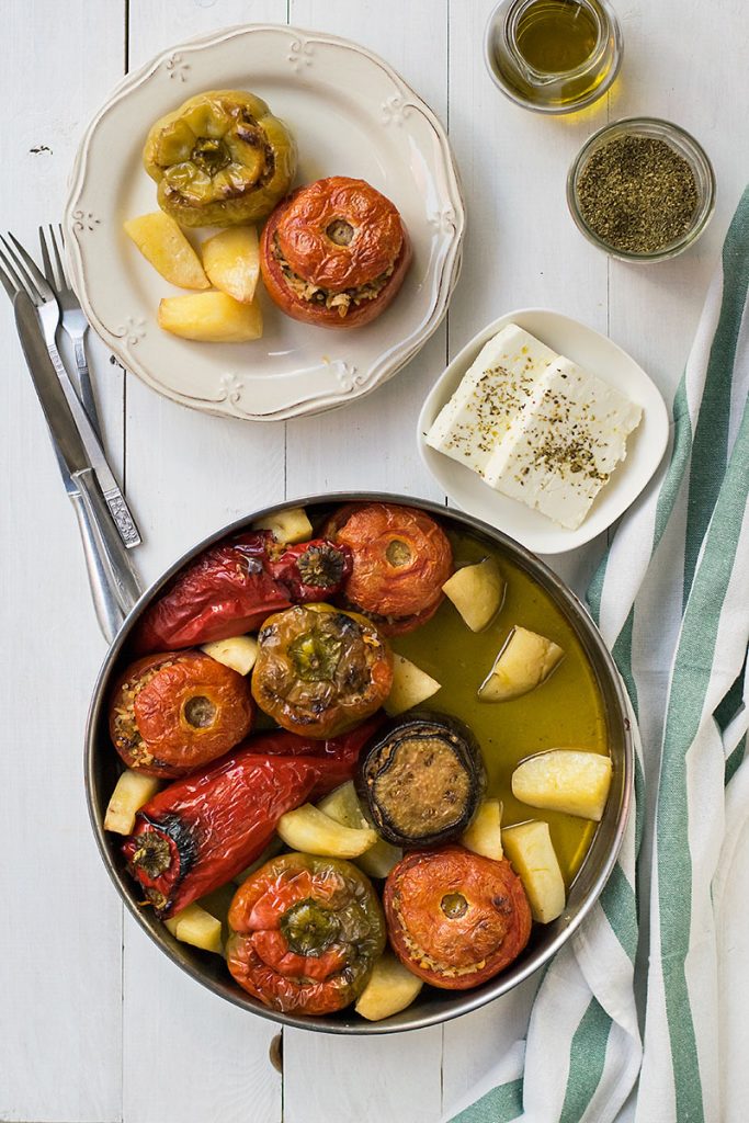 Meatless Greek Stuffed Vegetables (Gemista)