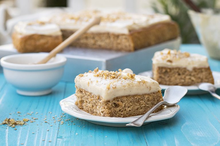 Greek walnut cake with syrup (Karidopita recipe) - The Hungry Bites