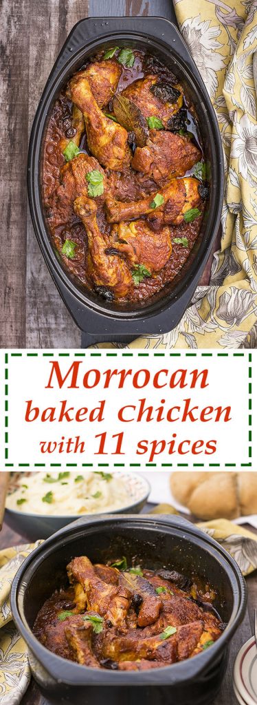 Moroccan baked chicken with 11 spices