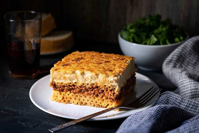 Greek Pastitsio (Baked Pasta with Ground Beef & Béchamel) - The Hungry ...