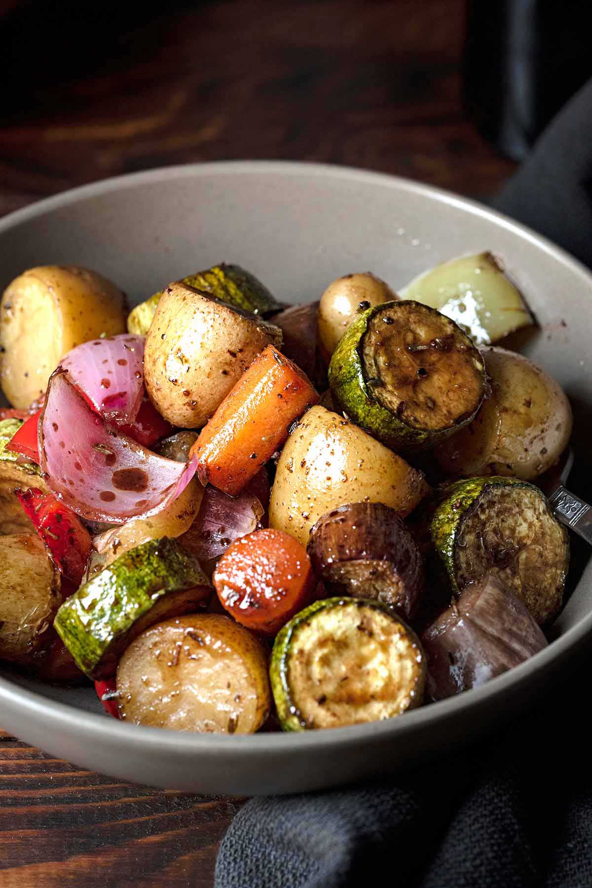 Easy honey-balsamic roasted vegetables recipe