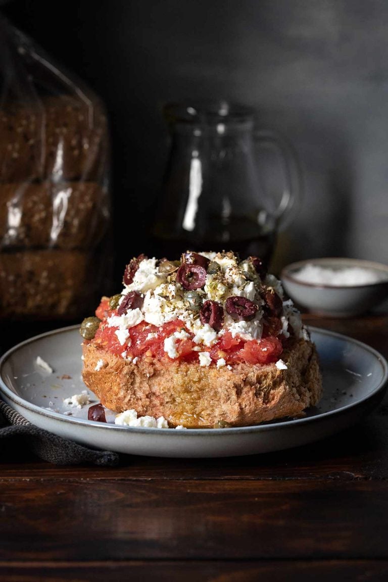 Traditional Greek Dakos Salad Recipe (by a Cretan) - The Hungry Bites
