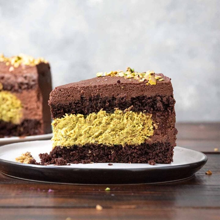Dubai Chocolate Pistachio Cake - The Hungry Bites