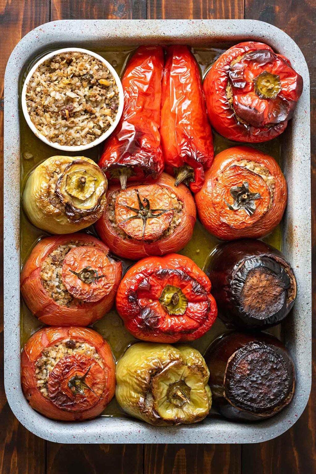 Gemista: Greek stuffed vegetables with rice and meat - The Hungry Bites