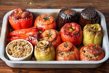 Gemista: Greek stuffed vegetables with rice and meat - The Hungry Bites